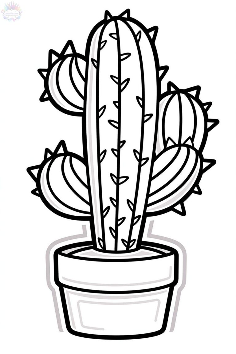 Dibujos de Cactus Para Colorear