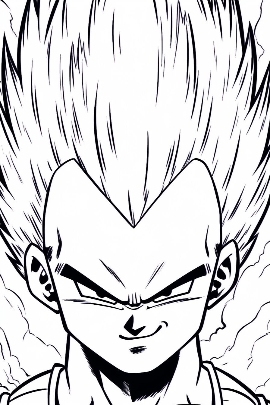 Vegeta Para Colorear