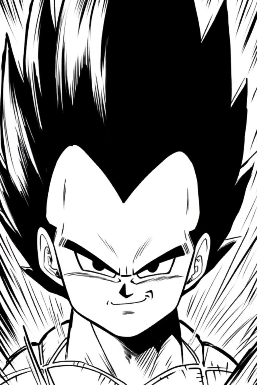 Vegeta Para Colorear