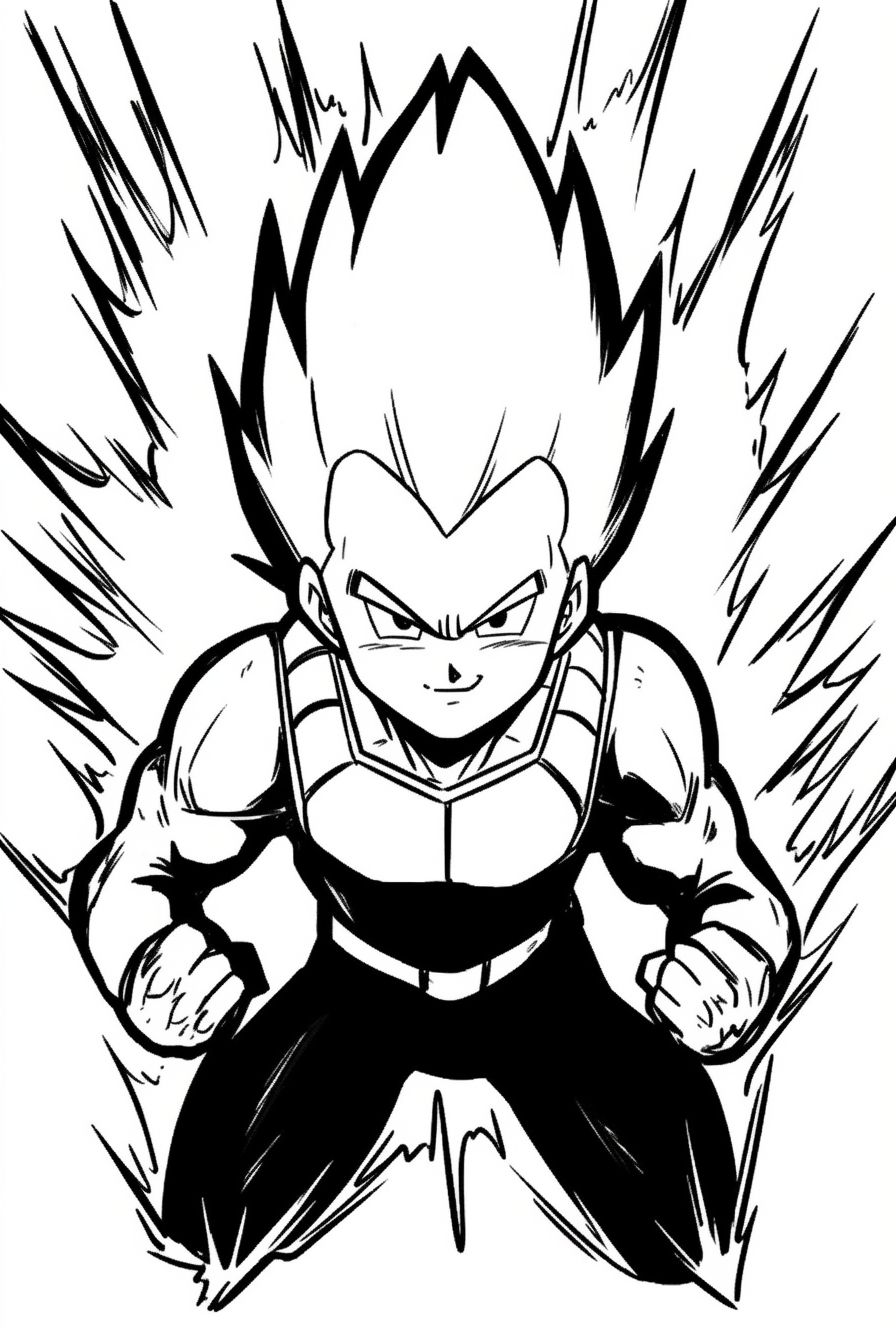 Vegeta Para Colorear