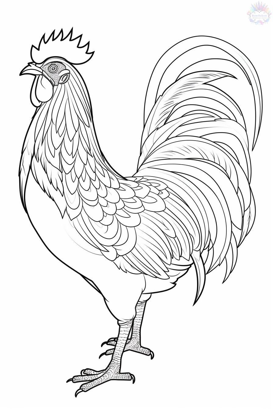 Gallo Para Colorear