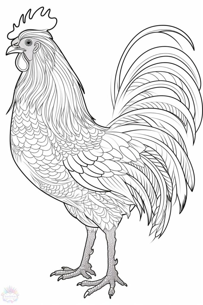 Gallo Para Colorear