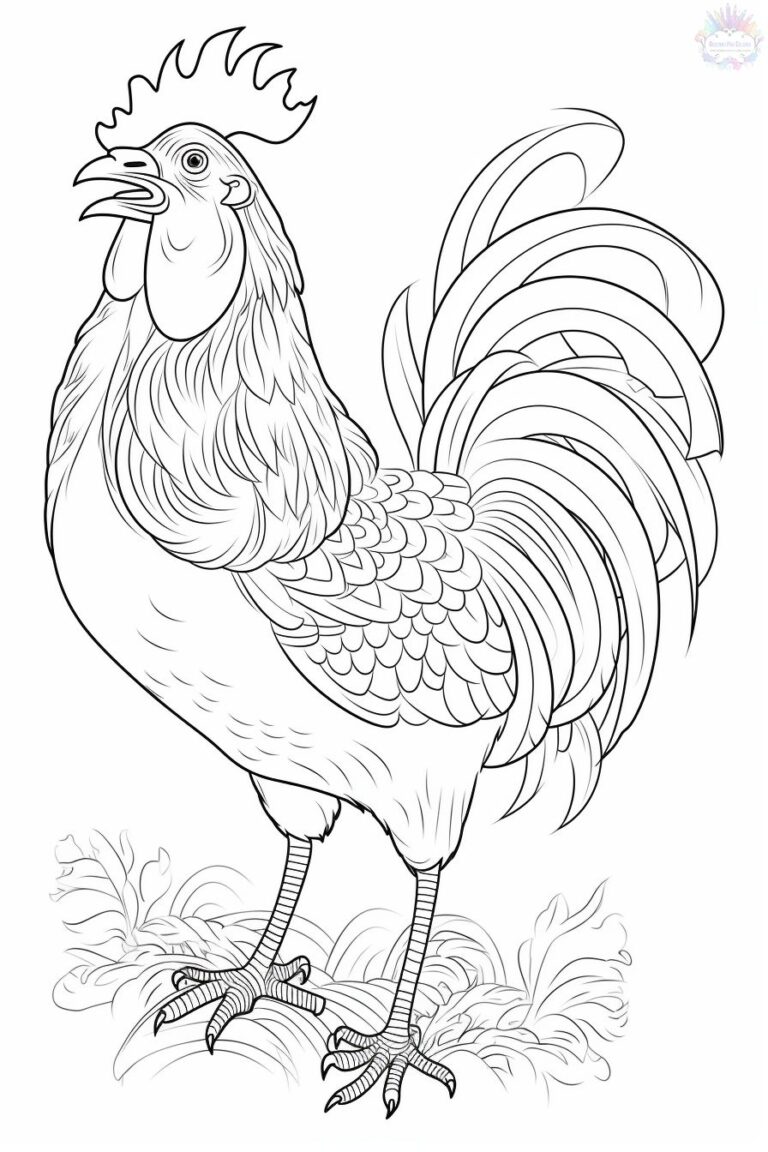Gallo Para Colorear