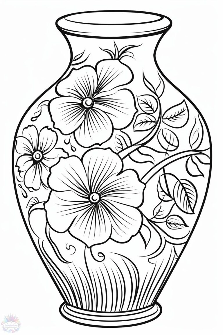 Dibujos de Jarrón Para Colorear