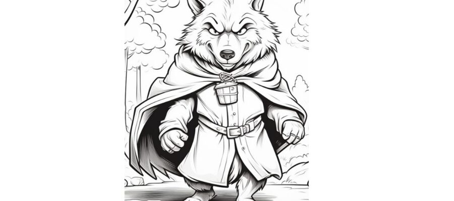 Dibujos de Lobo Feroz Para Colorear