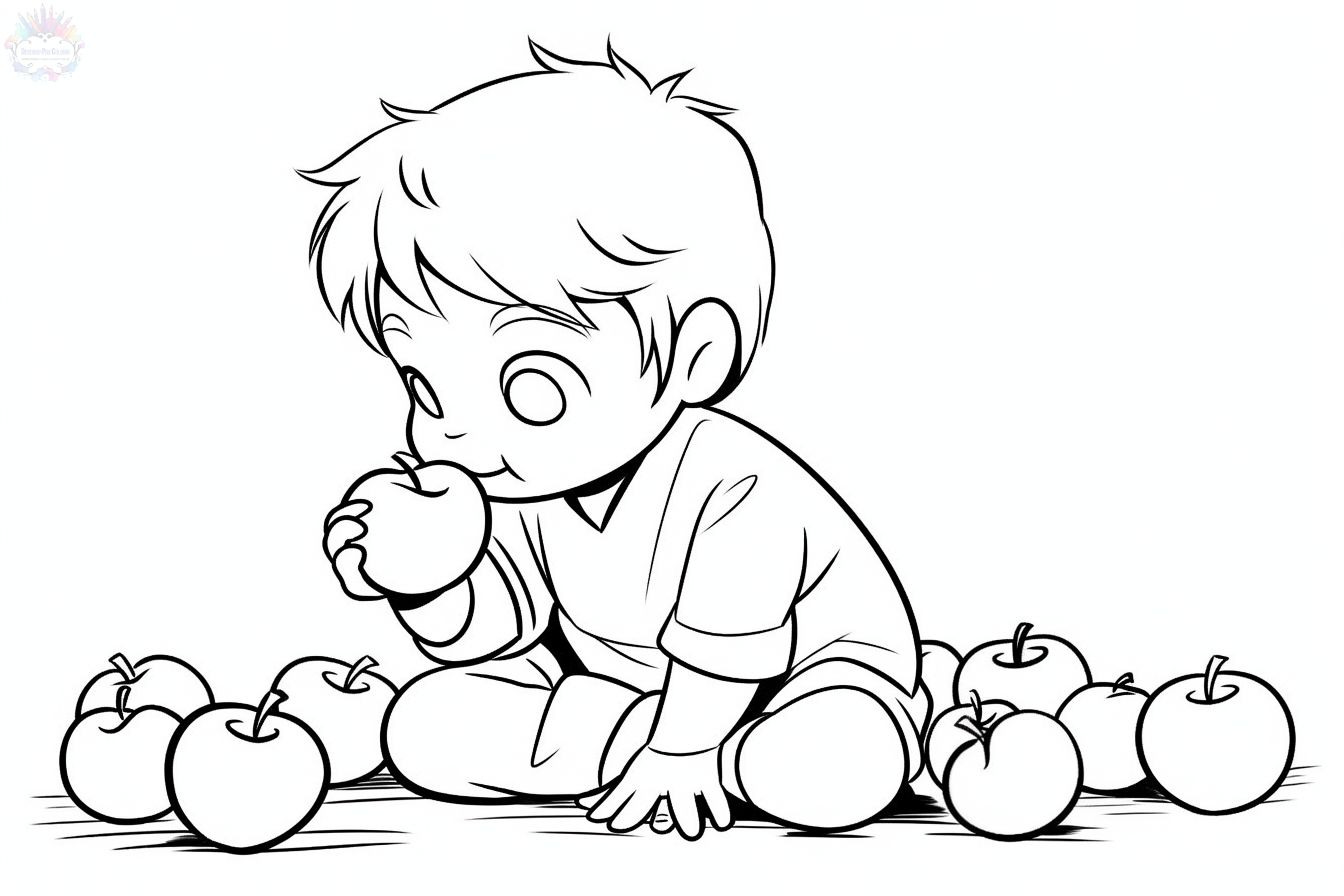 Manzana Para Colorear
