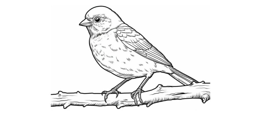 Pajarito Para Colorear