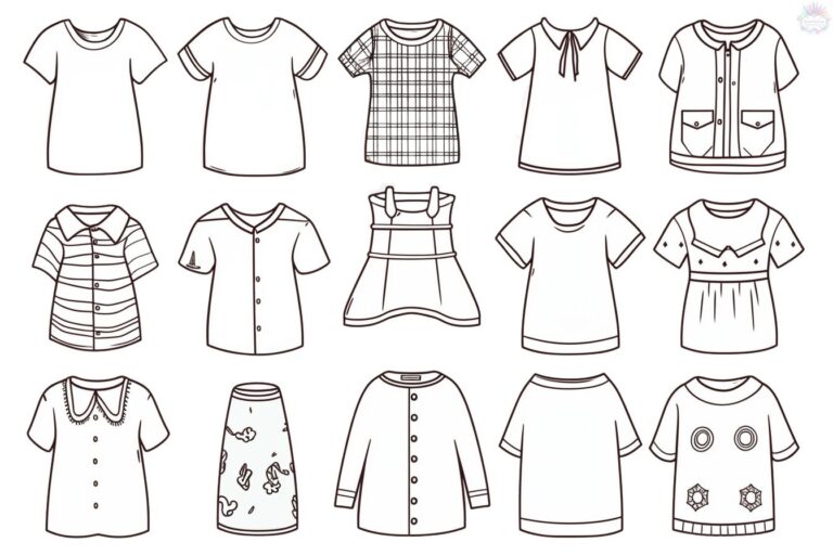 Dibujos de Ropa Para Colorear
