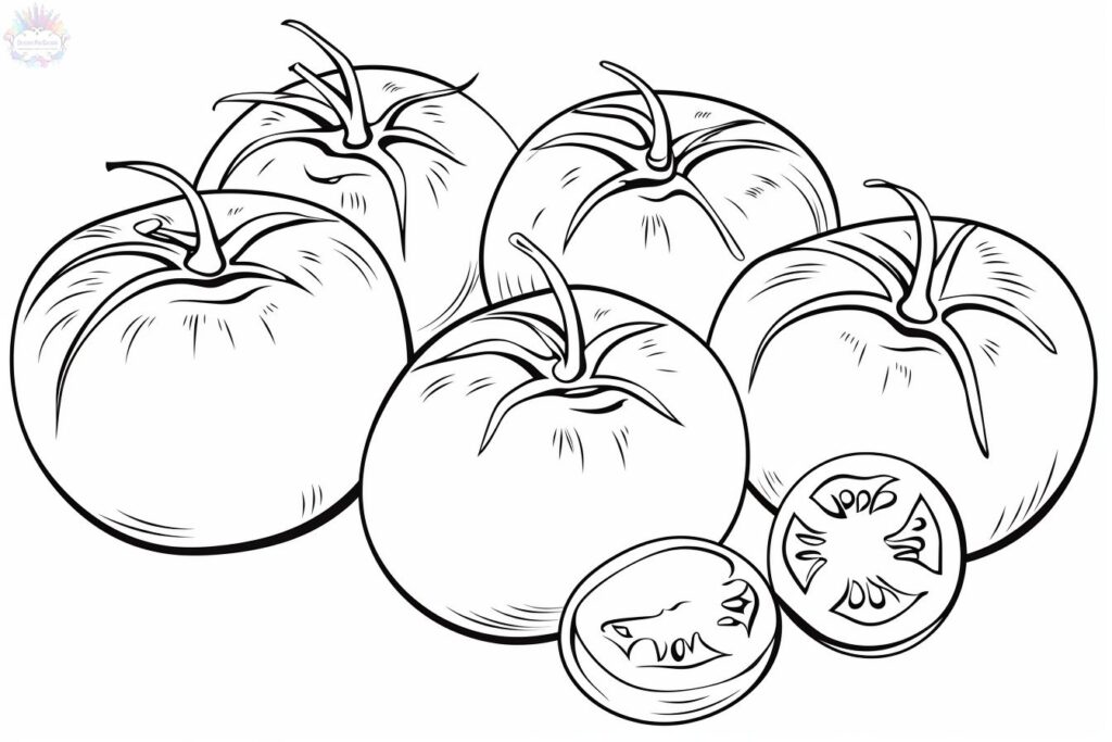 Dibujos de Tomate Para Colorear