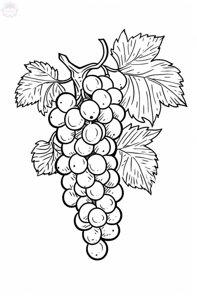 Uvas Para Colorear