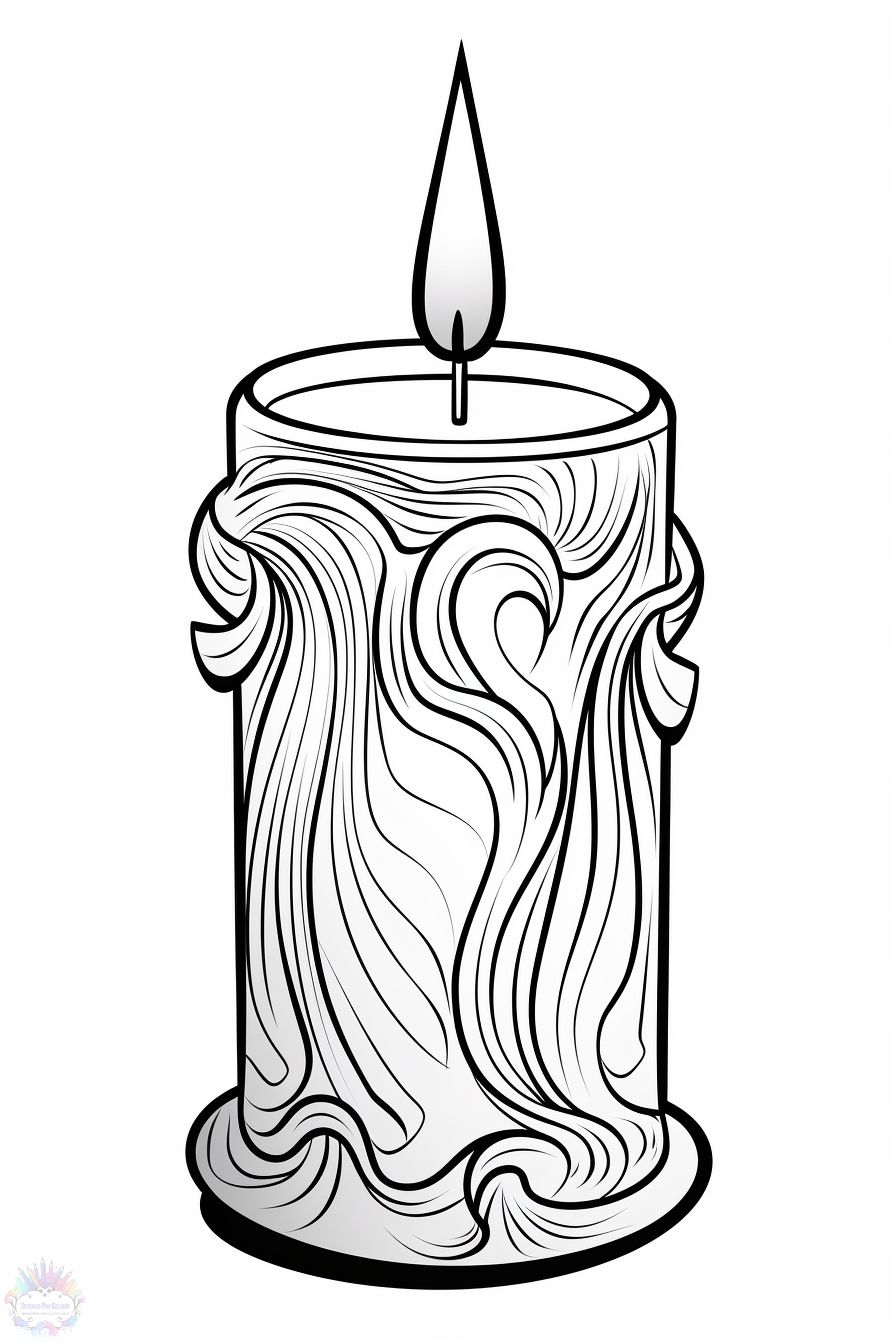 Dibujos de Velas Para Colorear