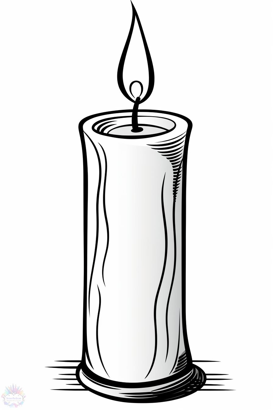 Dibujos de Velas Para Colorear