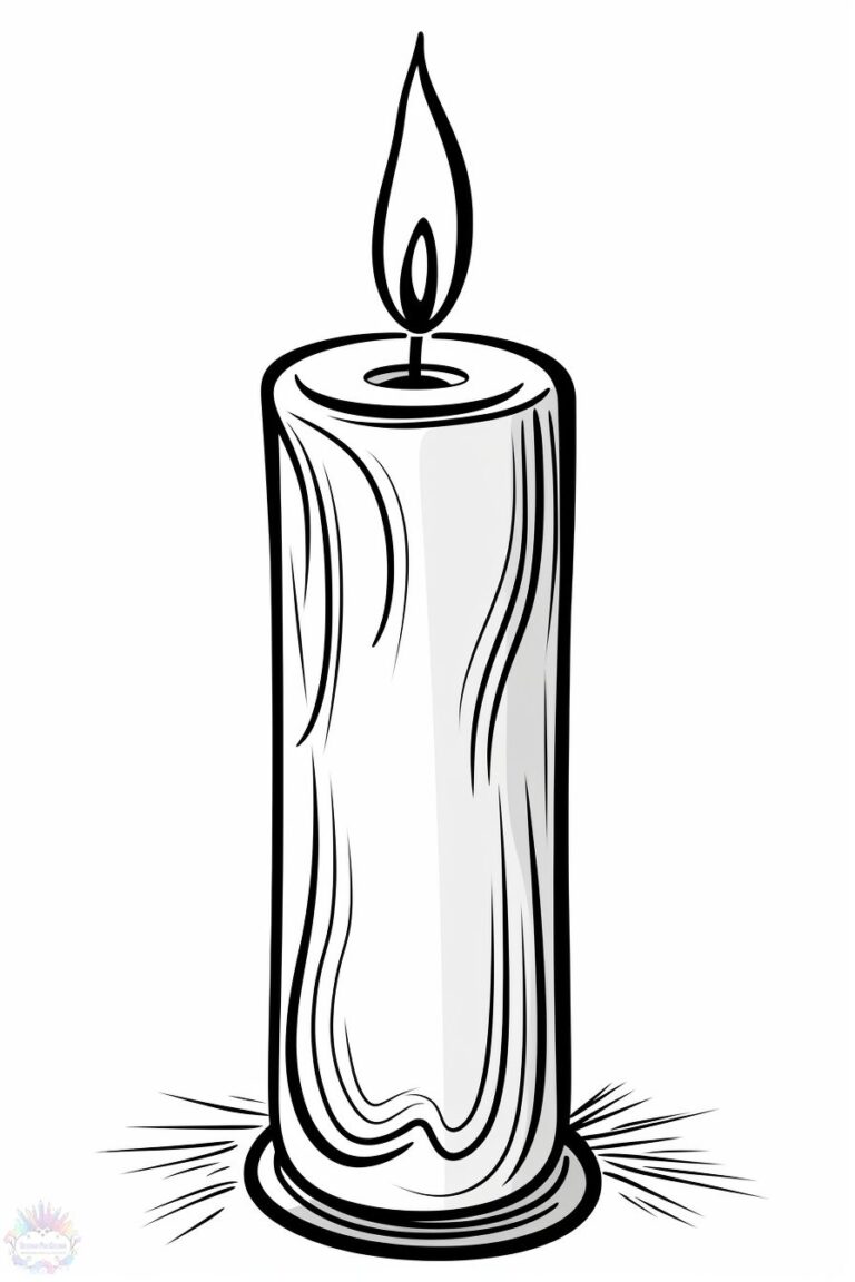 Dibujos de Velas Para Colorear