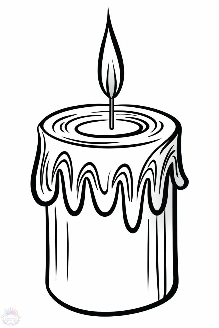 Dibujos de Velas Para Colorear