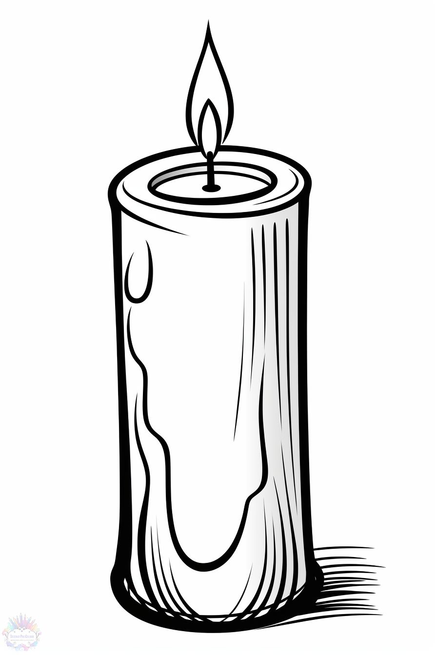 Dibujos de Velas Para Colorear