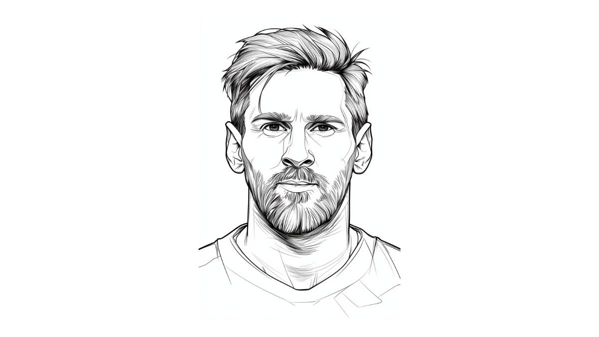 Messi Para Colorear