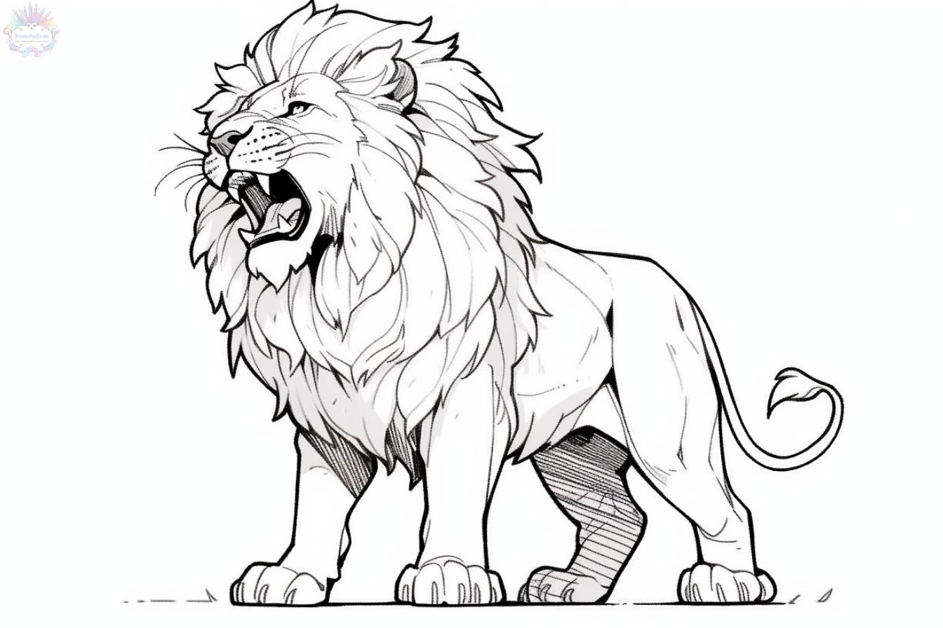 León Para Colorear